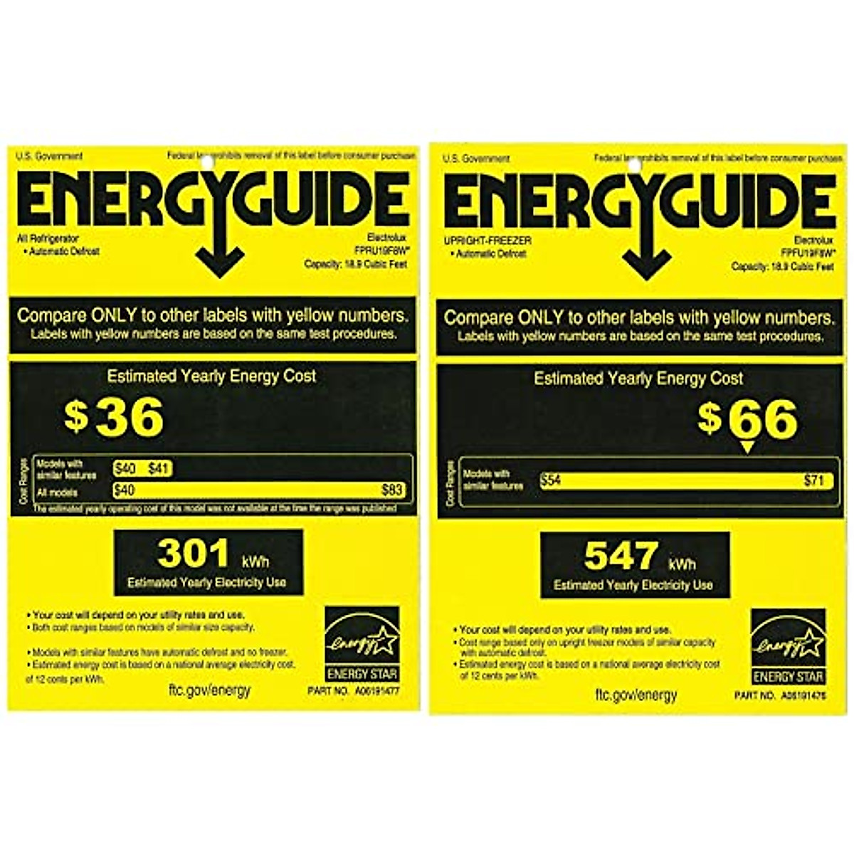 Frigidaire Professional Column Refrigerator & Freezer Set with FPFU19F8WF 33 Inch Freezer and FPRU19F8WF 33 Inch Refrigerator