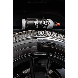Adam's Graphene VRT 16oz Vinyl, Rubber, Tire & Trim Dressing - Durable UV Protection and Water Repellent - Graphene Ceramic Infused Formula - Dress Tires or Trim Without Worry of Slinging (16oz)