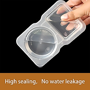 TAOceeXI 40PCS Double Compartment Condiment Container, 2 Compartment Snack Containers for Condiments or Dips, Double Condiment Containers with Lids, Double Compartment Snack Containers