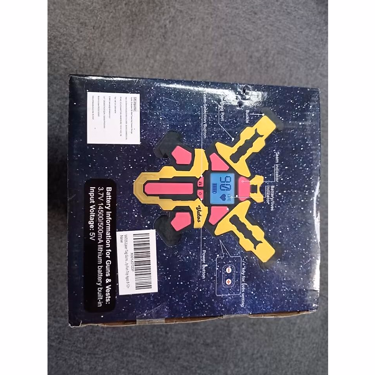 VATOS Rechargeable Real time Data SYNC Laser Tag Gun Set - 2.4GHz Infrared Laser Tag of 4 Gun 4 Vest with Glowing Light, Lazer Tag Game for Kids Adults, Family Group Activity for Boys Girls Age 6-12