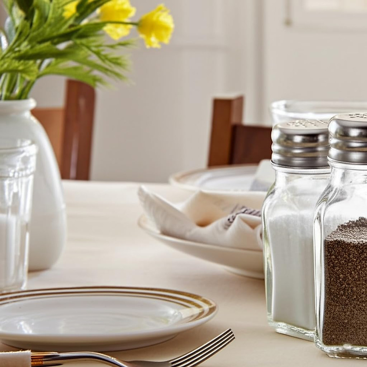 Salt and Pepper Shakers Glass Set (Clear)