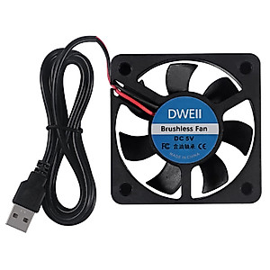 DWEII 2-Pack 50mm Fan 5V USB Brushless DC Cooling Fan, 5V Brushless DC Cooling Fan for Projector Humidifier Aromatherapy Small Appliances Series Replacement