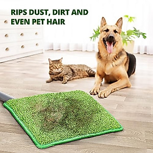 Zavrski Baseboard Cleaner Tool with 58" Long Handle Wall Cleaner Mop with Extendable Handle 4 Reusable Cleaning Pads Baseboard Duster for Washing Walls, Ceiling, Floor, Window