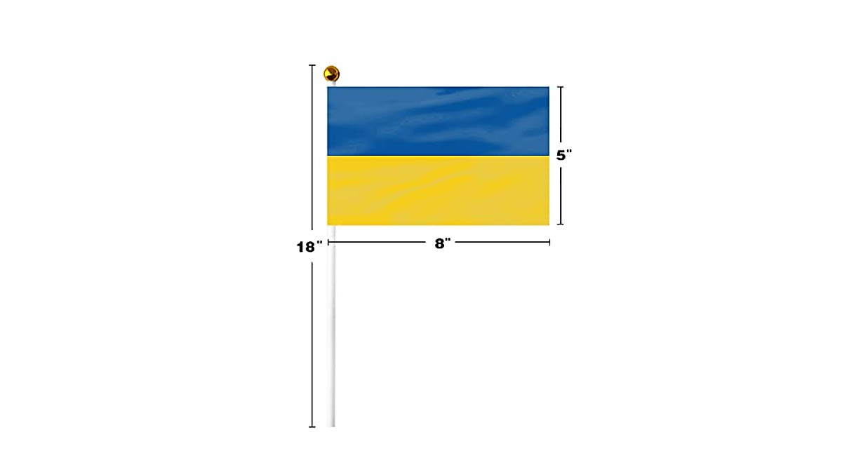 Ukrainian Hand Held Flag - Show Your Pride at Events