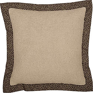 VHC Brands Kettle Grove Believe and Receive Pillow 12x12 Country Primitive Bedding Accessory, Tan