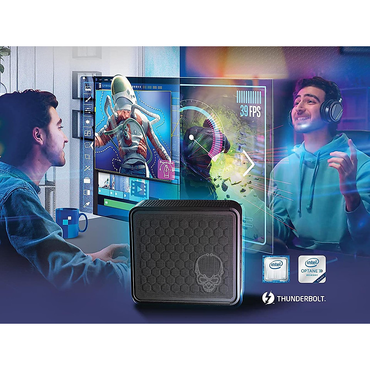 Intel NUC 9 NUC9i5QNX Mini PC Business Desktop 4-Core i5-9300H, 32GB RAM, 1TB SSD, UHD Graphics Ghost Skull Canyon Extreme Gaming Box, Thunderbolt 3, WiFi 6, Ethernet, 3-Yr WRT, Win 11 Pro