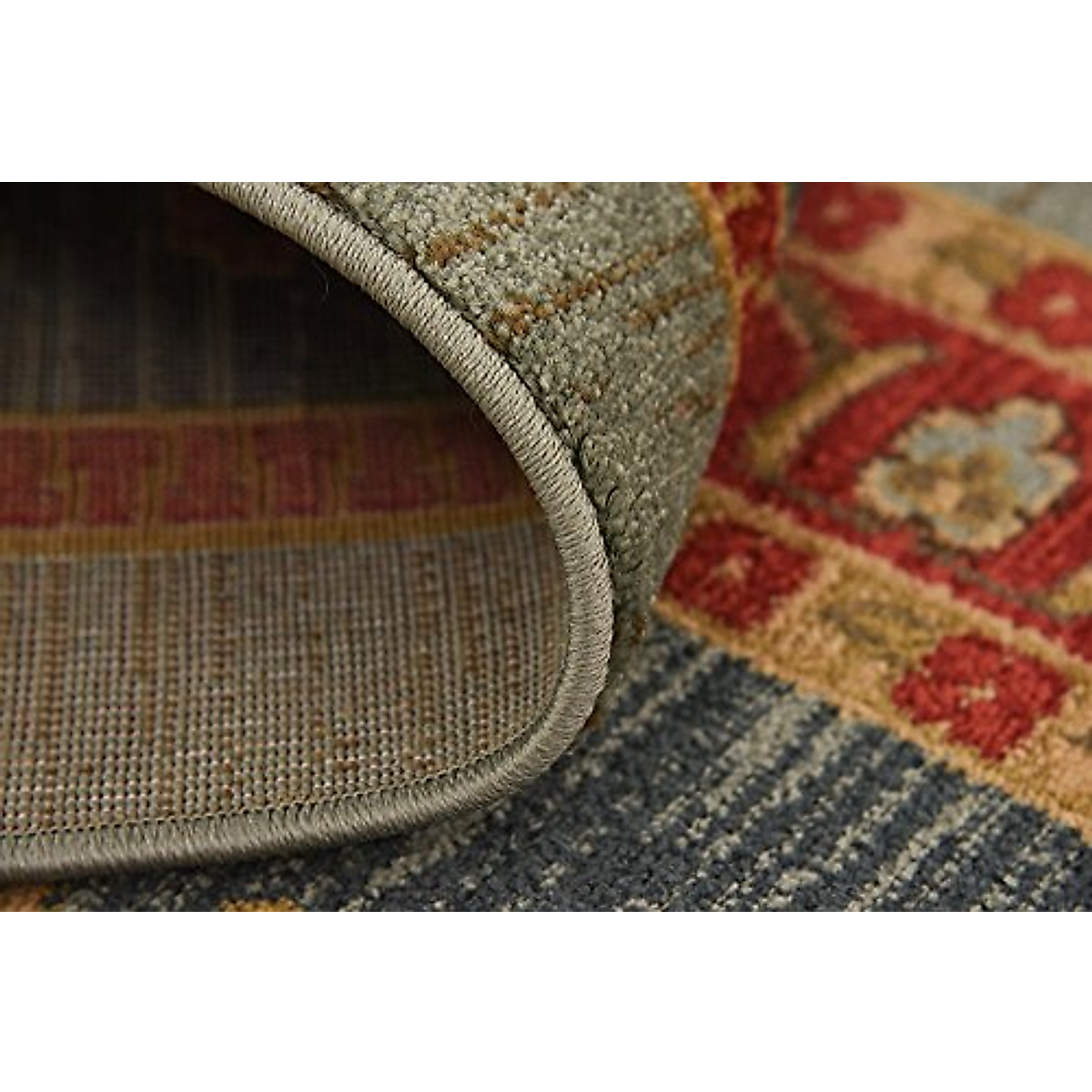 Unique Loom Fars Collection Modern Medallion Tribal Design with Natural Hues Area Rug, 9 ft x 12 ft, Light Blue/Navy Blue