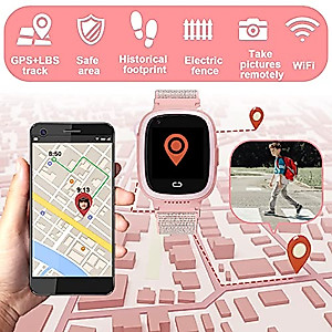 Kids Smart Watch with SIM Card, 4G Kids GPS Watch with Phone Call Text Message WiFi Bluetooth Music Pedometer School Mode Easy-to-Remove Nylon Watch Strap, Wrist Watch for 4-12 Boys Girls