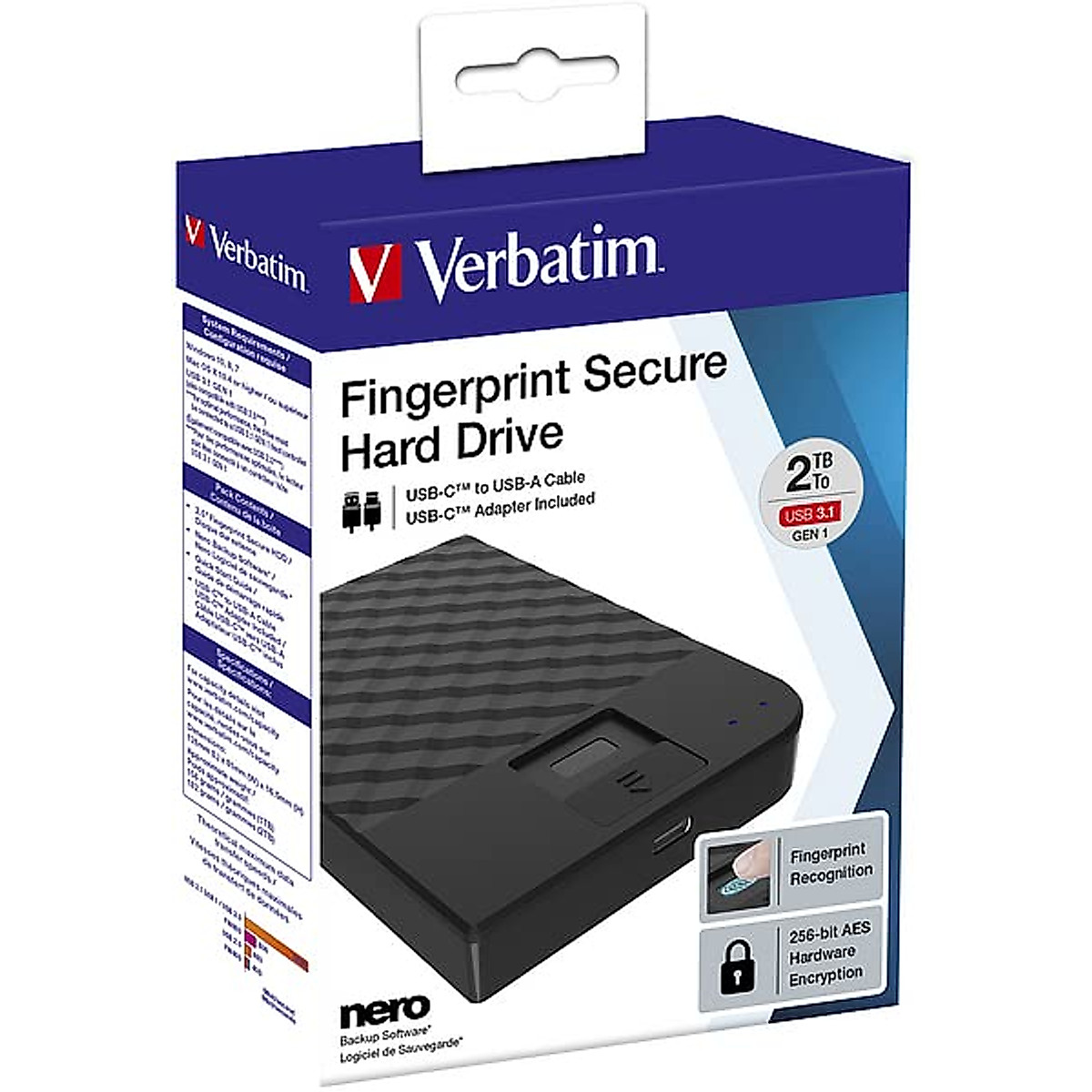 Verbatim Fingerprint Secure HDD 2TB 56351
