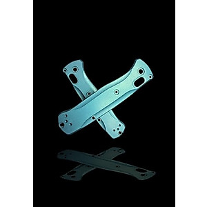 Turquoise Teal, Smooth, Billet Aluminum, Full Size Bugout, Gift for dad, Everyday Carry Knife Scales