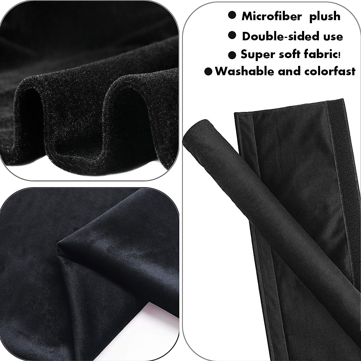 Volecy Refrigerator Door Handle Covers, Set of 5 Washable Kitchen Decors Keep Appliance Clean for Fridge Microwave Stove Bathroom Keep Off Stains Dust Fingerprint Prevent Spread (Black)