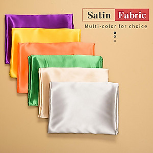 Charmeuse Satin Fabric by The Yard, 60" Wide Purple Bridal Satin Fabric, Soft Silky Satin Fabric Charmeuse Cloth Fabric for Bridal Dress, Apparel, Wedding Decorations, DIY Crafts, Sewing (1 Yard)