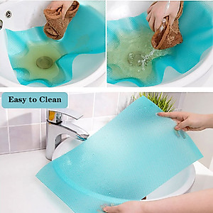 Refrigerator Liners, 4PC Refrigerator Shelf Liners for Glass Shelves, Refrigerator Mats, Fridge Pads for Cupboard Cabinet Drawer