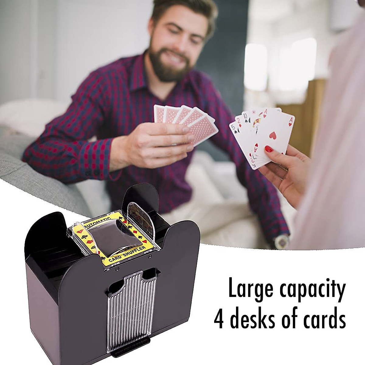 Killer's Instinct Outdoors Automatic Card Shuffler 6 Deck for Home Card Game Battery Operated Casino Electric Shuffler for Poker Professional Shuffling Machine for Blackjack