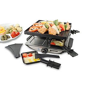Swissmar Geneva 4-Person Stainless Steel Raclette