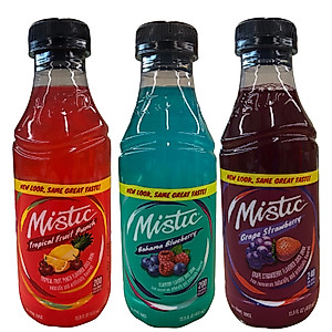 Mistic Fruit Punch Blueberry Grape Strawberry 6 Bottle Variety Pack (Total of 95 Oz)
