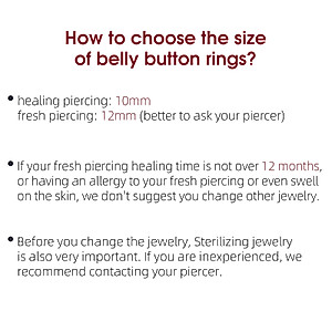 FINE4U Titanium Belly Button Rings 14G 10mm - ASTM F136 Implant Grade Real Titanium Belly Ring, Internally Threaded Hypoallergenic Navel Piercing Jewelry for Gift idea (Clear)