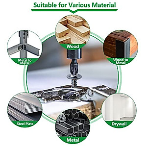 325Pcs Self Drilling Screws Assortment Kit, 410 Stainless Steel Self Tapping Sheet Metal TEK Screws for Metal, Truss & Hex Washer Head #8#10-1/2",5/8",3/4",1",1-1/4",1-1/2"