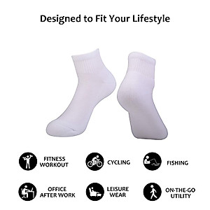 JOYNÉE Ankle Socks Women Low Cut Athletic Running with Cushion for Sports and Casual Use 6-Pairs Pack