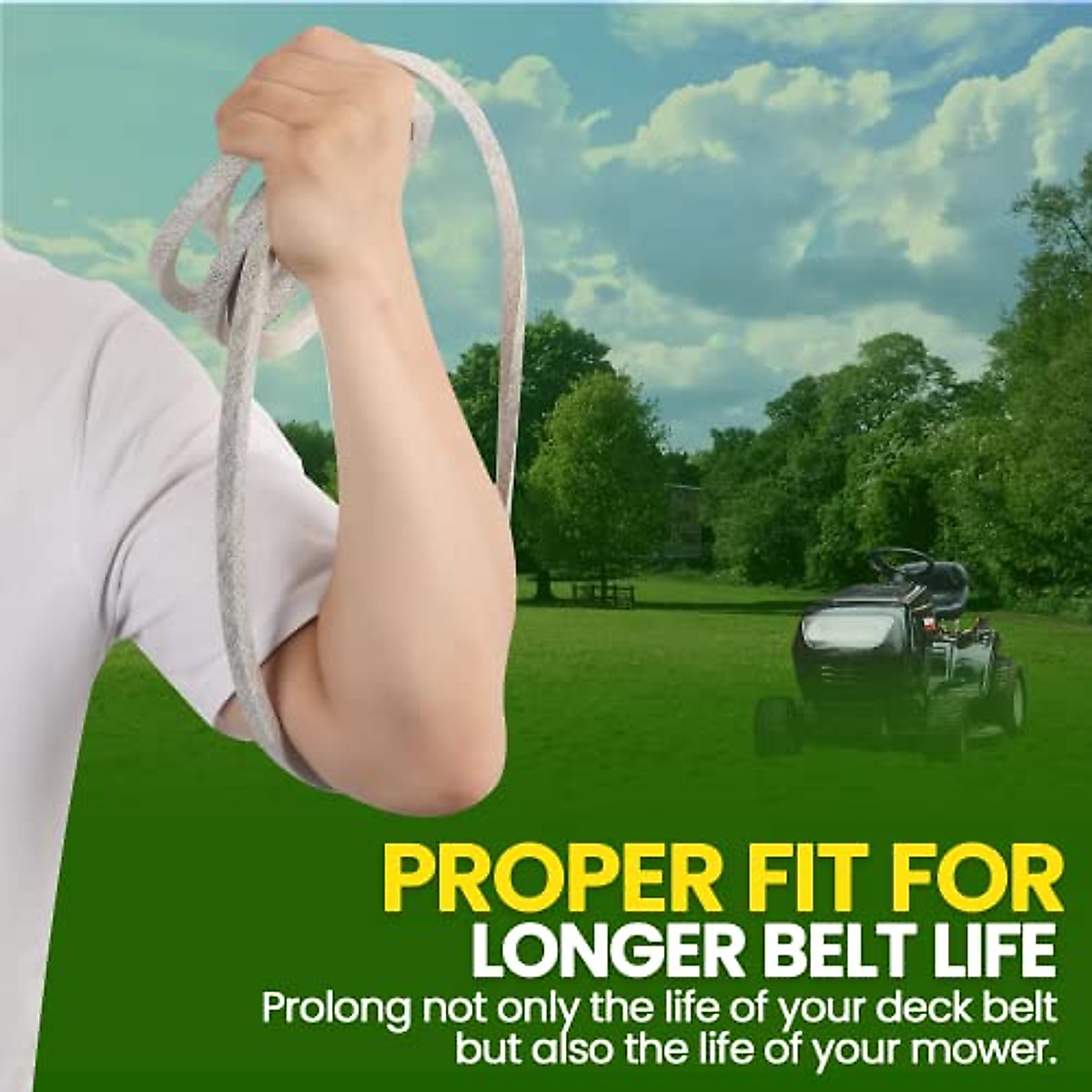 TonGass 42" Lawn Mower Deck Belt Compatible with John Deere Lawn Mower - Replaces Part Number GX20072 - Deck Drive Belt for Heavy-Duty Use - Compatible with 100 D100 E100 Series