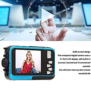 Digital Camera,Waterproof Camera with 2.7 Inch LCD Display,1080P Selfie Camera 30MP 16x for Photography and Video