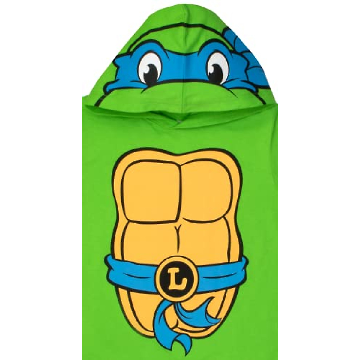 Nickelodeon Teenage Mutant Ninja Turtles Boys Character Costume 2-Piece Set, Short Sleeve Hoodie Tshirt & Shorts 2-Pack Bundle Set for Toddlers (Blue, Size 5/6)