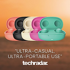 Urbanista Wireless Earbuds, Bluetooth 5.2 Enhanced Small Headphones, Touch Controls, 27 Hr Playtime, USB C Fast Charging Case, IPX Sweatproof Headphones for Running, Sports, Lisbon, Vanilla Cream