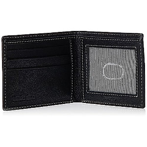 Timberland mens Blix Slimfold Leather Wallet, Black, One Size