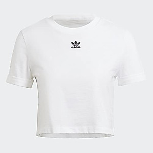 adidas Originals,womens,Crop Top,White,Medium