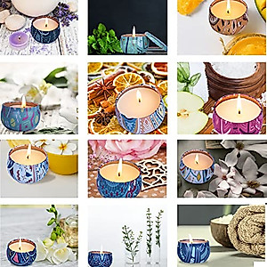 Myido 12 Can Natural Soy Wax, Scented Candle in Portable Travel Jar, 2.5 oz. for Home Decor, Yoga, Meditation, Relaxation, Stress Reduction, Valentine's Day Gifts, Women's Gifts