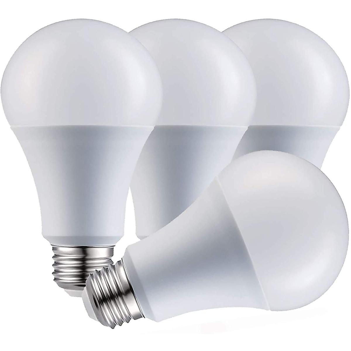 LABORATE LIGHTING A19 LED Light Bulbs - E26 Base, 75W, 1100 Lumens, Soft White 3000K Illumination - Dimmable, Energy Saving Outdoor & Indoor Home, Commercial Lighting - 80+ CRI, 10-Year Life - 4-Pack