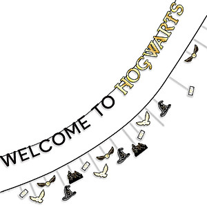 Harry Potter Multi-Pack Hot-Stamped Banner Set - 4.1" x 144", 8" x 144" (2 Count) | Perfect for Potterheads & Magical Celebrations