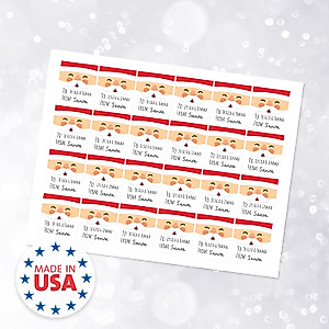 Personalized from Santa Gift Labels / 72 Custom Christmas Sheeted Labels / 1.5" x 1.75" Holiday Gift Tags