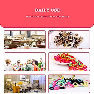 400PCS Baby Toddler Hair Ties, Elastic Hair Rubber Bands for Girls, 17 Colors Candy Cotton Toddler Hair Accessories, Small Soft Seamless Ponytail Holders for Kids TIZZ