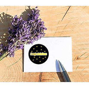 Congratulations Sticker Labels,Congrats for Envelope Seals,Anniversary,Birthday and Graduation Party Designs,2 Inches,500pcs.