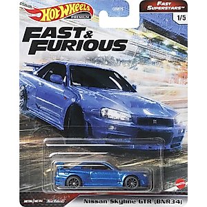 Hot Wheels Fast & Furious Collection of 1:64 Scale Vehicles from The Fast Film Franchise, Modern & Classic Cars, Great Gift for Collectors & Fans of The Movies