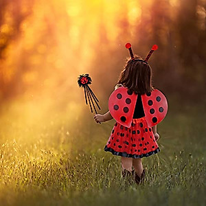 WILDPARTY Girl Ladybug Costume Set with Ladybug Wings, Tutu, Magic Wand, Headband Costume Set LadyBugDress-Suit-A made in China