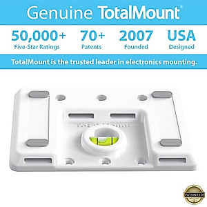 TotalMount Universal Mount for Electronics – Adjustable Wall Mount for Your Router, Wireless System, Cable Modem, DVR, Xbox, Playstation, and More (Standard Shelf – White)