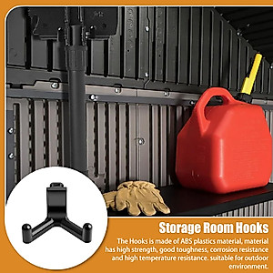 Storage Shed Tool Hooks for Lifetime Resin Storage Shed 5Pcs (Does NOT Work on Any Sheds with Horizontal Siding)