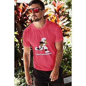 Pop Threads Tecmo Bo 8-Bit Retro Video Game Gamer Football Graphic Tee T-Shirt for Men Black L