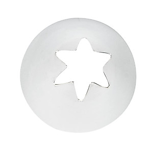 Restaurantware Pastry Tek Piping Tip 1 Open Star Decorating Tip - #1M Dent-Resistant Stainless Steel Icing Tip Dishwasher-Safe Decorate Cupcakes Cakes or Cookies