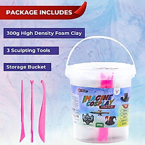 Sculpting and Cosplay Foam Clay, 300g of High Density Air Clay for Sculpting and Molding into Fun Projects and Cosplay Props. Foam Clay is Lightweight, Flexible, Easy to: Mold, Sand and Paint.
