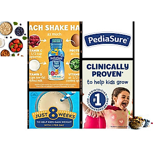 Pediasure Immune Support Kids Protein Shake Grow (8 Fl Oz 6 Pack) Vanilla and Chocolate