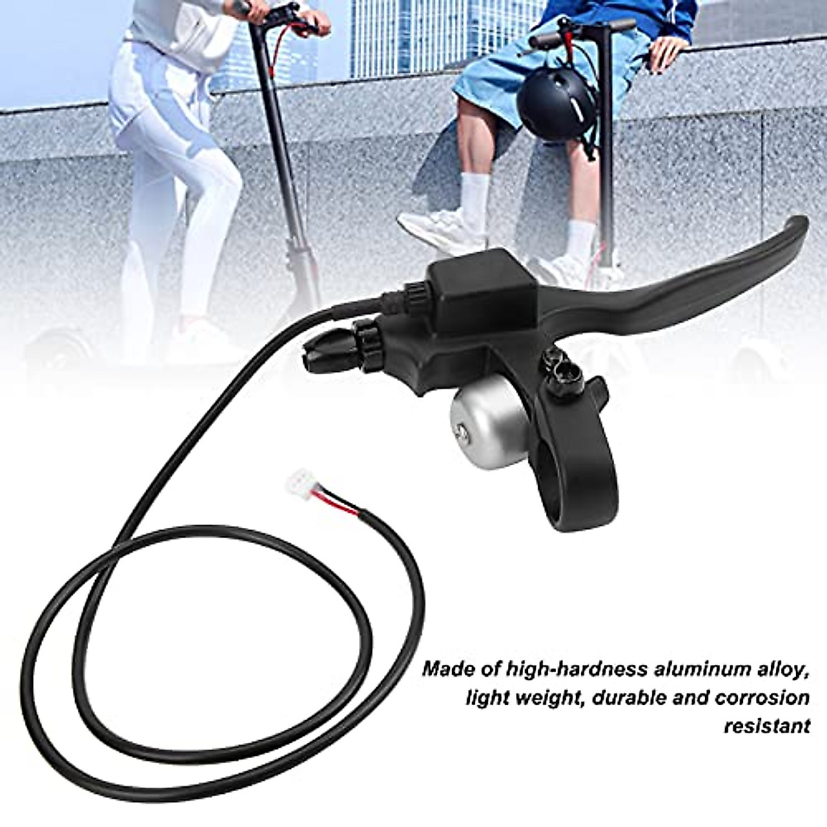 Brake Lever with Bell, 8.5in Electric Scooter Brake Handle Brake LeverReplacement