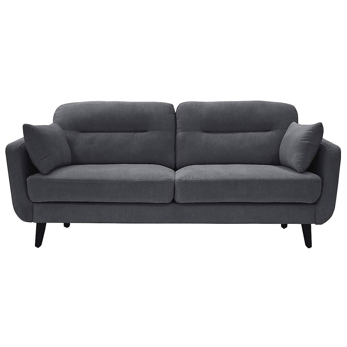 Serta Sierra Living Room Modern Design Microfiber Upholstered Couch Ideal for Smaller Spaces, 73" Sofa, Slate Gray
