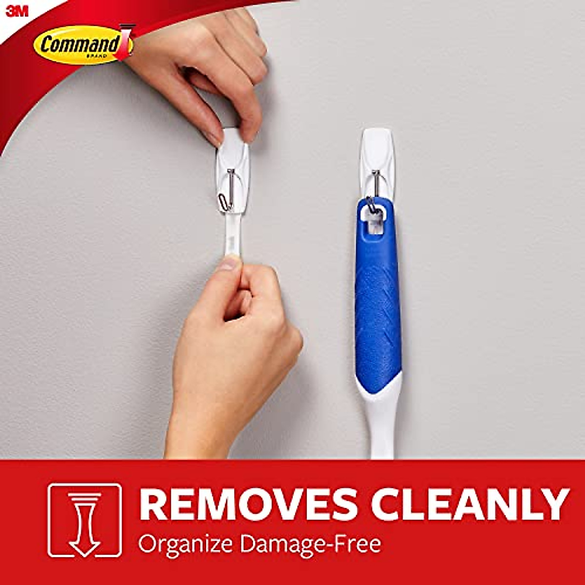 Command 17065-ES White 2 lb Capacity Hooks, Indoor Use HARDWARE, Medium, 2 Count