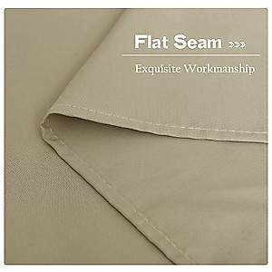 NICETOWN 2 Panels Outdoor Curtains for Patio Waterproof, Stainless Steel Grommet Indoor Outdoor Vertical Drapes for Front Porch & Canvas, W55 x L84, Taupe