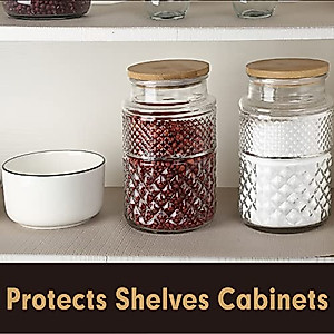 Premium Drawer and Shelf Liner for Cabinet, Non Adhesive Liner for Kitchen, Strong Grip Non Slip Shelf Liners for Kitchen Cabinets, Storage, Drawers, Shelves, Kitchenware and Tableware, Beige