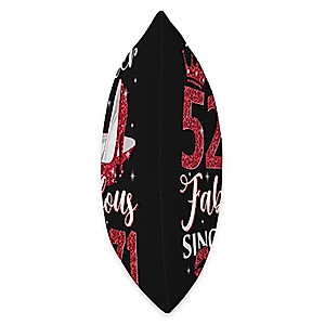 Red Shoes Happy 52nd Birthday Women Ladies Girls Chapter 52 Fabulous Since 1971 52nd Birthday Gift for Women Throw Pillow, 18x18, Multicolor