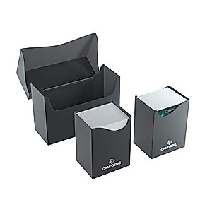 Gamegenic Double Deck Holder 160+ Casual Deck Box | Double-Sleeved Card Storage with Two Removable Deck Holders | Innovative Cobra Neck Technology | Holds up to 160 Cards | Black Color | Made